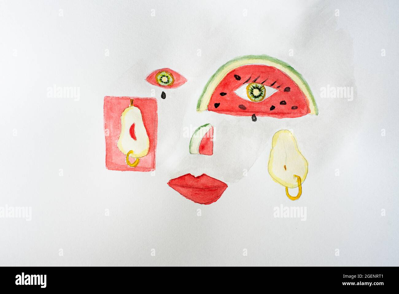 Abstract watercolor drawing girl hi-res stock photography and images ...