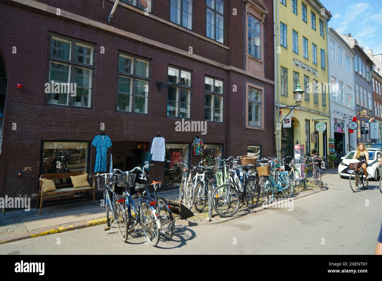COPENHAGEN, DENMARK - Aug 02, 2018: A beautiful view of the streets ...