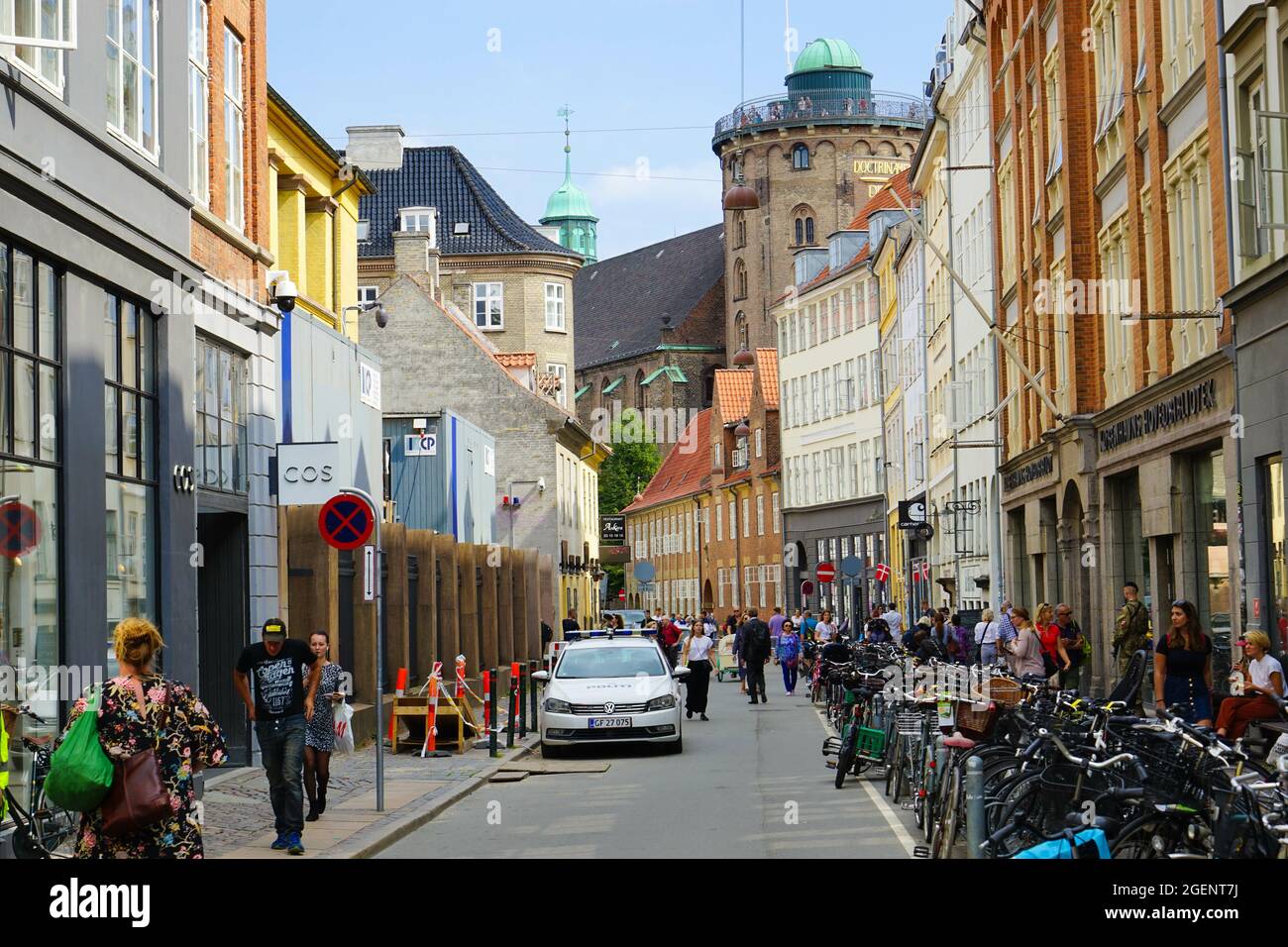 COPENHAGEN, DENMARK - Aug 02, 2018: A beautiful view of the streets ...