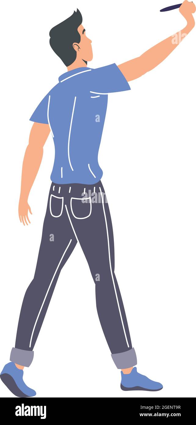 male artist drawing professional character Stock Vector Image & Art - Alamy