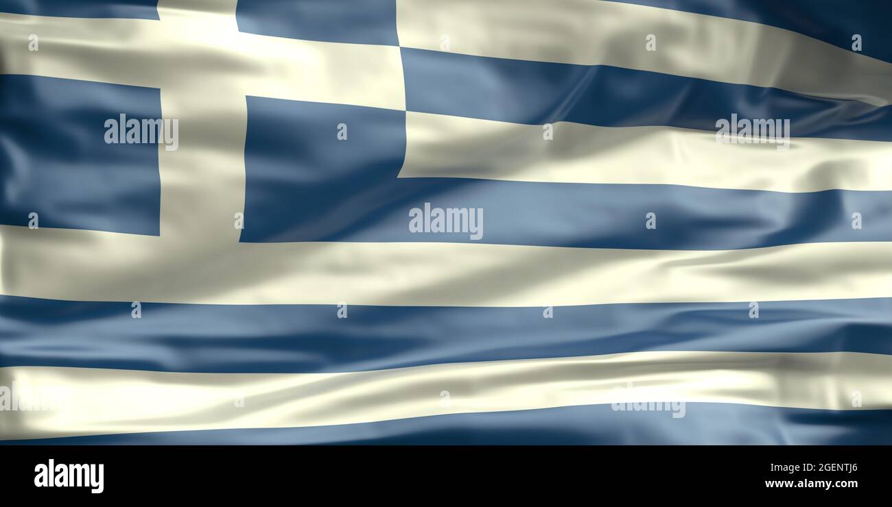 Greece sign, symbol. Greek national official flag waving texture ...