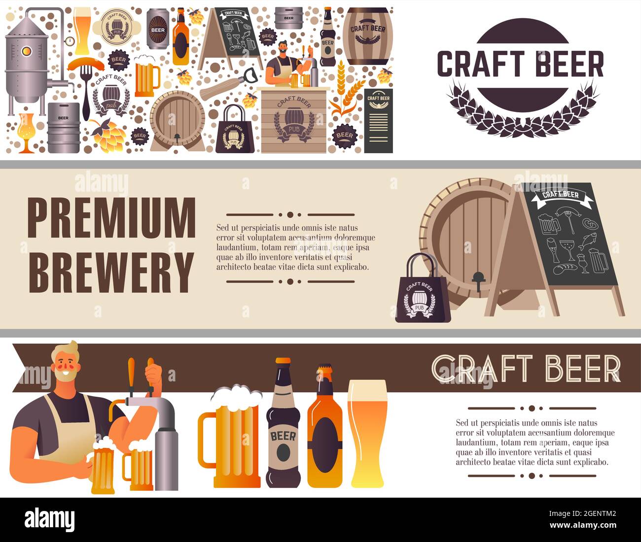 Handcrafted store Stock Vector Images - Alamy