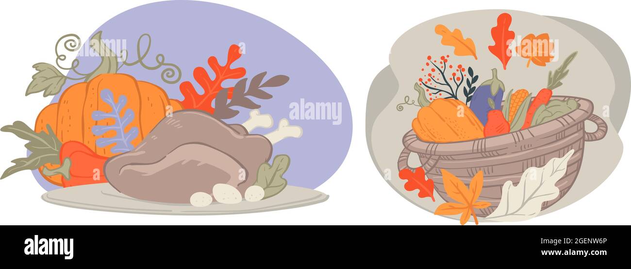 Happy thanksgiving day roasted Stock Vector Images - Alamy