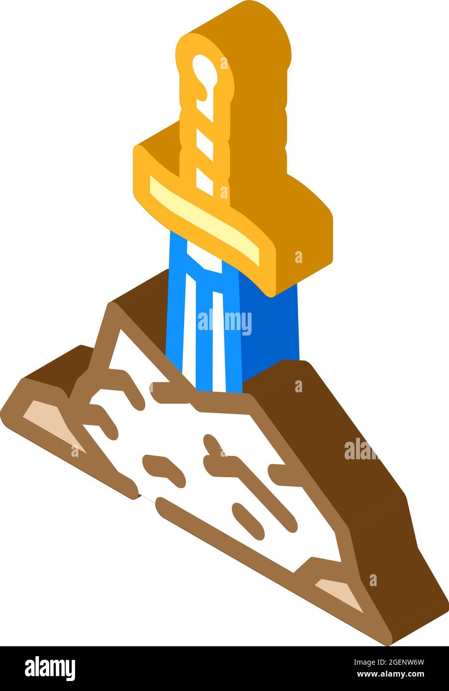 sword fairy tale isometric icon vector illustration Stock Vector Image ...