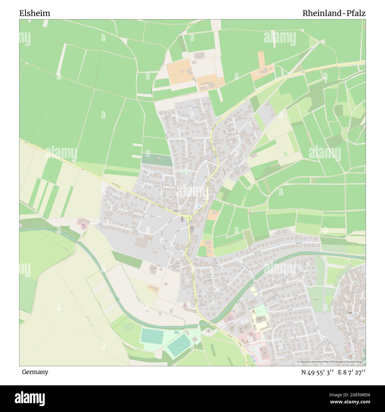 Elsheim, Germany, Rheinland-Pfalz, N 49 55' 3'', E 8 7' 27'', map ...