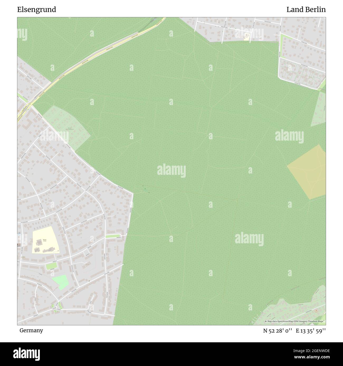 Elsengrund, Germany, Land Berlin, N 52 28' 0'', E 13 35' 59'', map ...