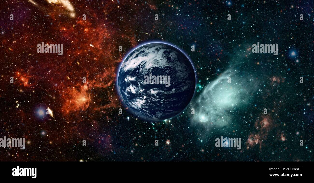 Earth globe view from space showing realistic earth surface and world ...