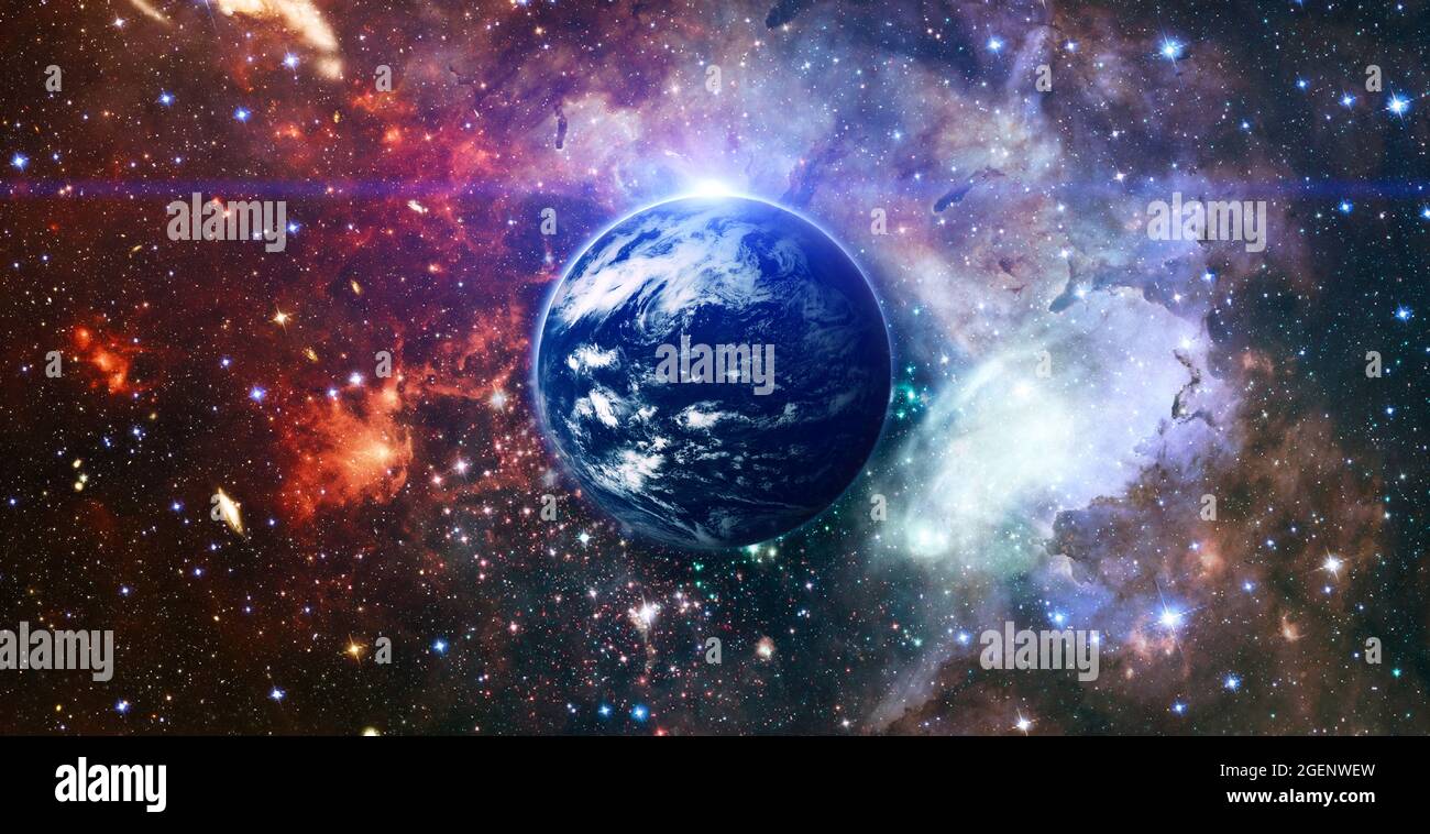 Earth globe view from space showing realistic earth surface and world ...