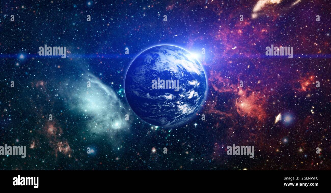 Earth globe view from space showing realistic earth surface and world ...