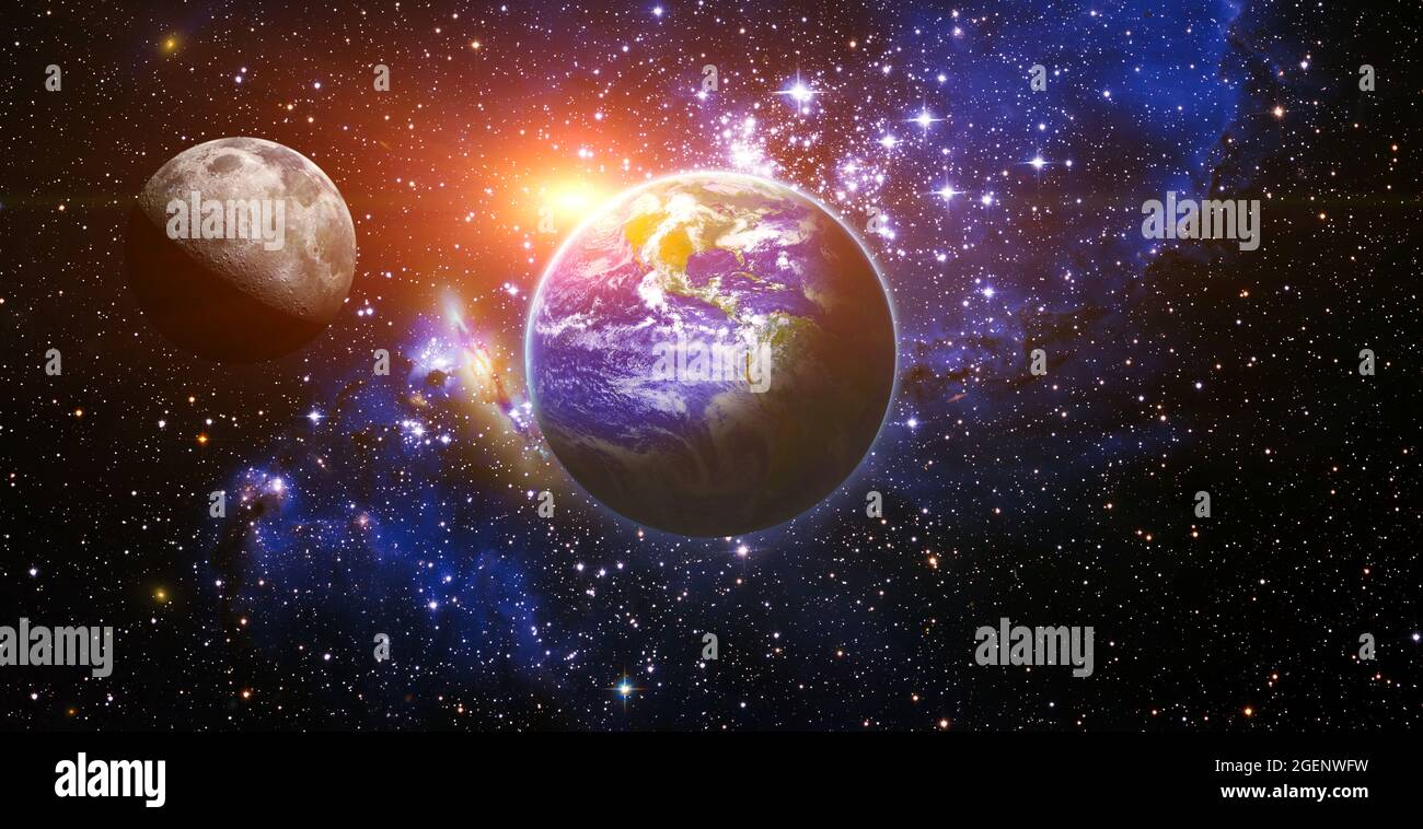 Earth globe view from space showing realistic earth surface and world ...