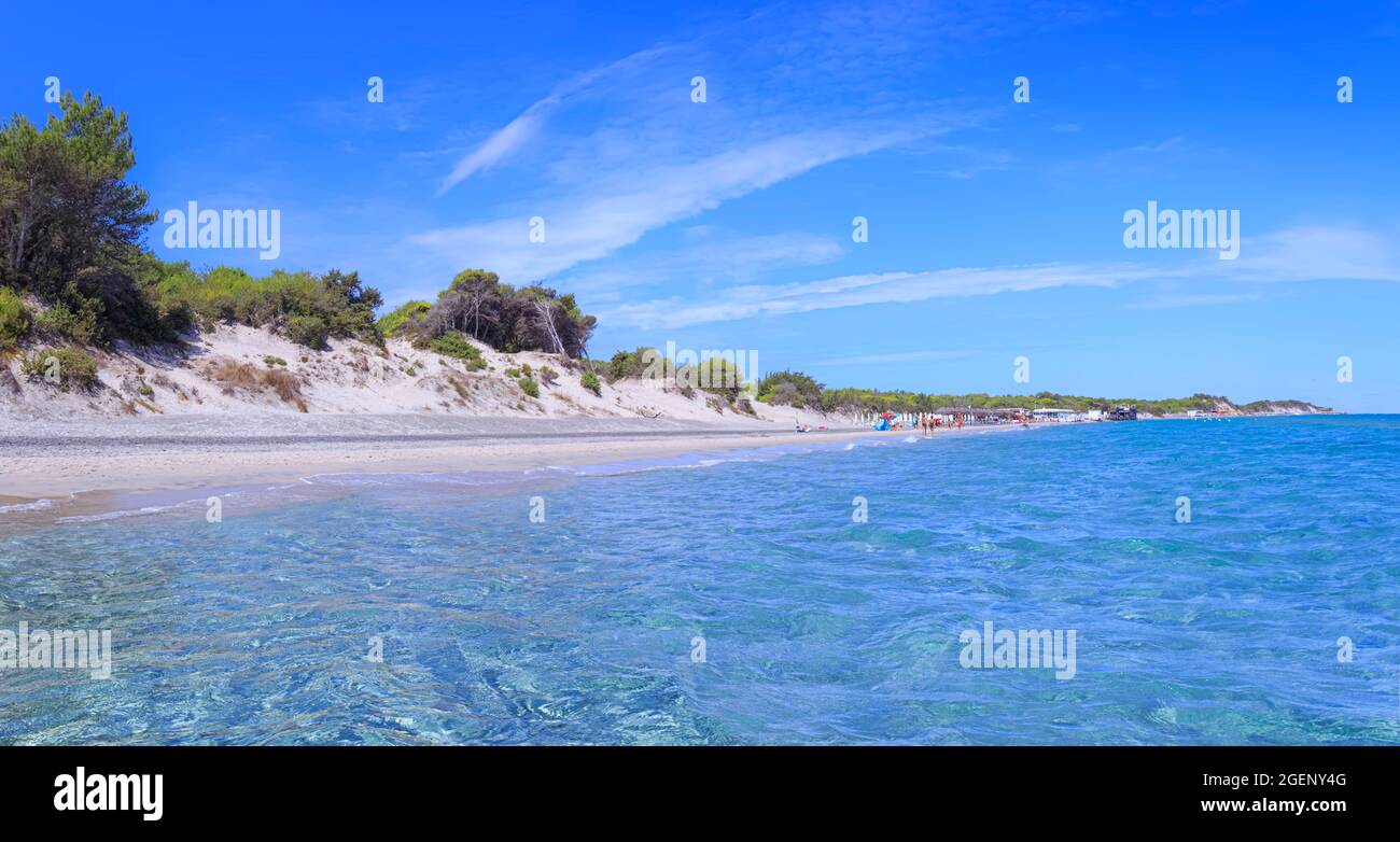 The most beautiful sandy beaches of Apulia in Italy: Alimini Beach in ...