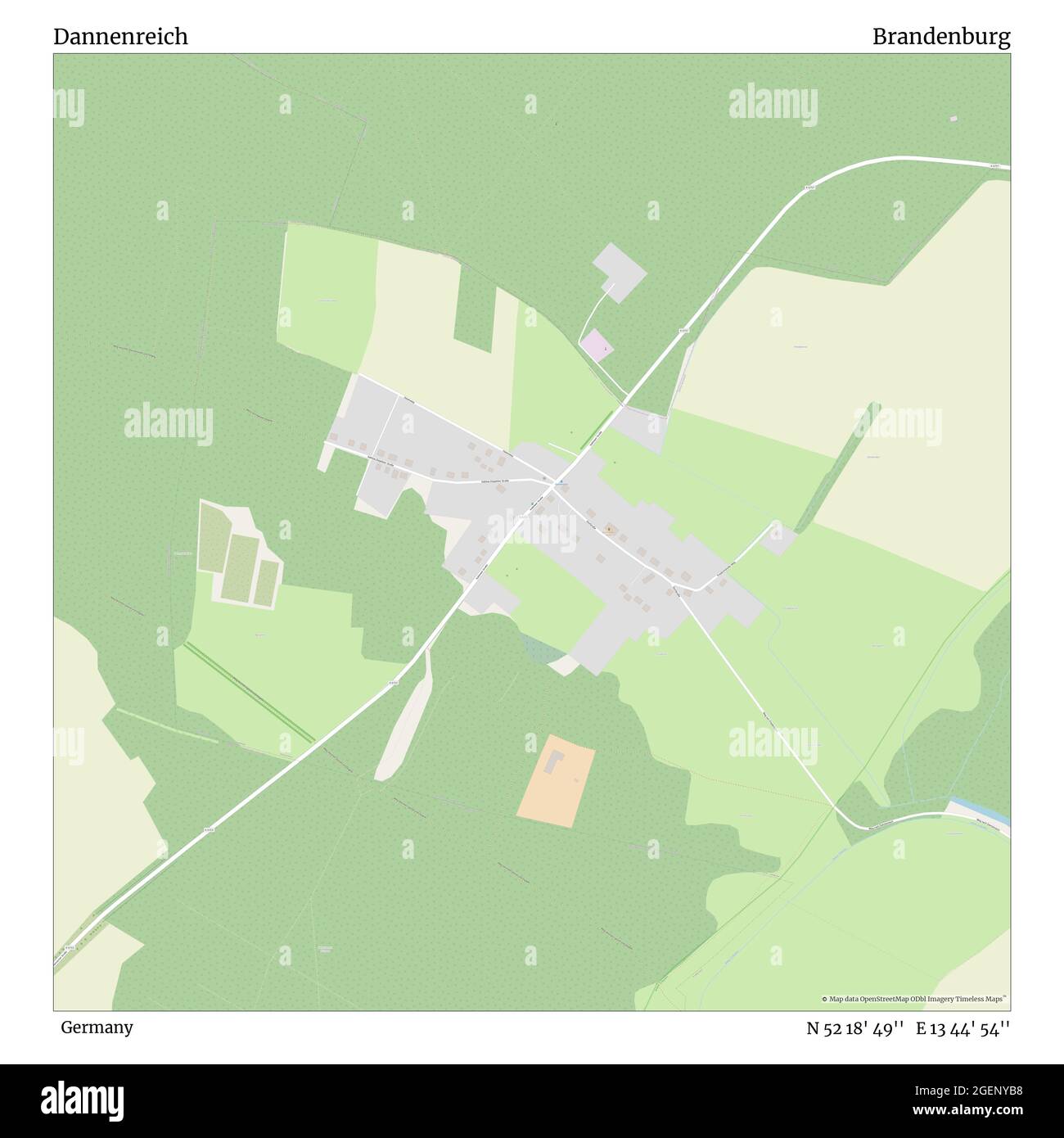 Dannenreich, Germany, Brandenburg, N 52 18' 49'', E 13 44' 54'', map ...