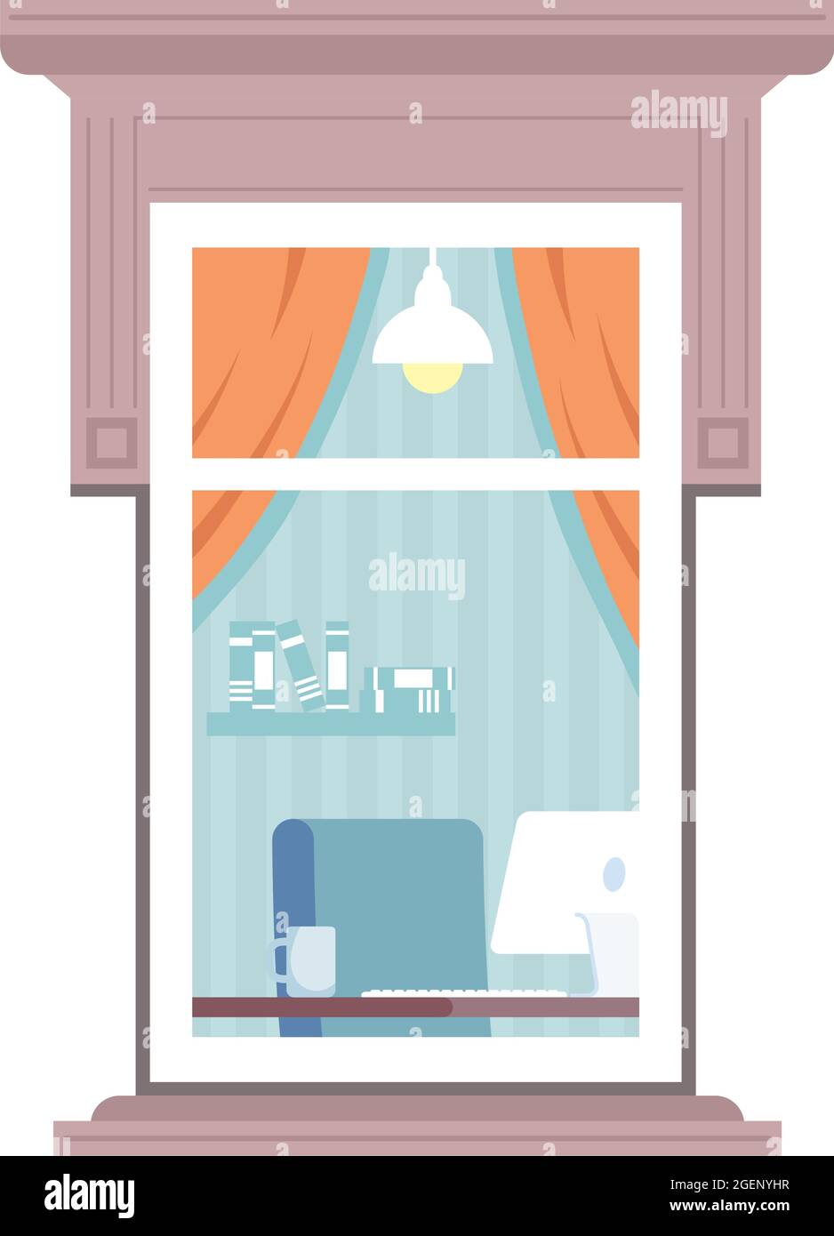 Urban view out window Cut Out Stock Images & Pictures - Alamy