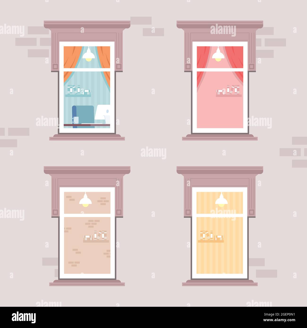 Number of windows Stock Vector Images - Alamy