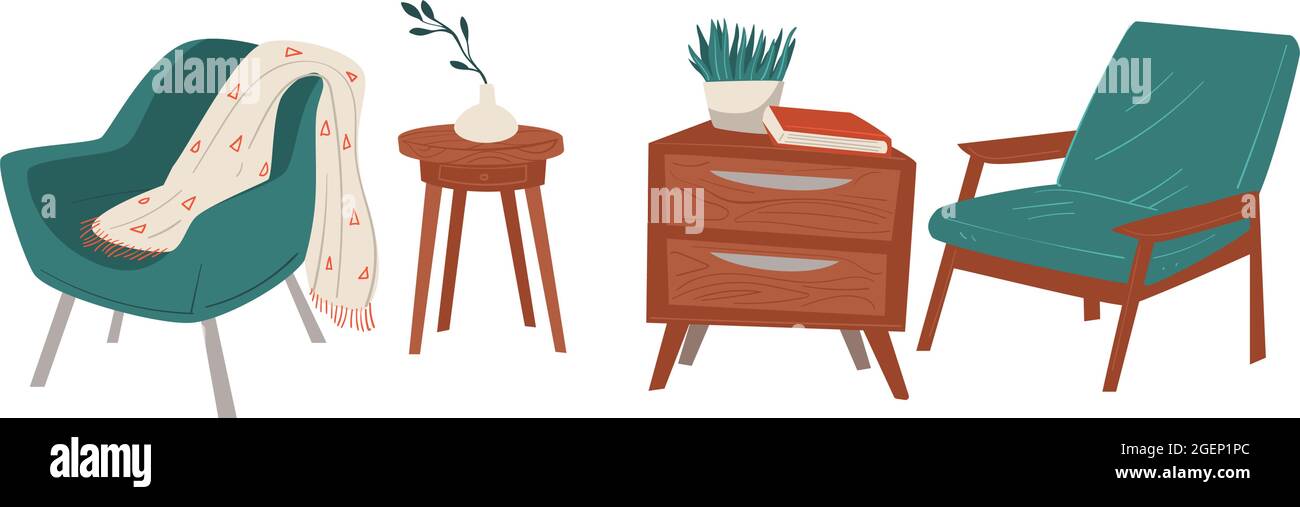 Modern interior design of house, contemporary home Stock Vector Image ...