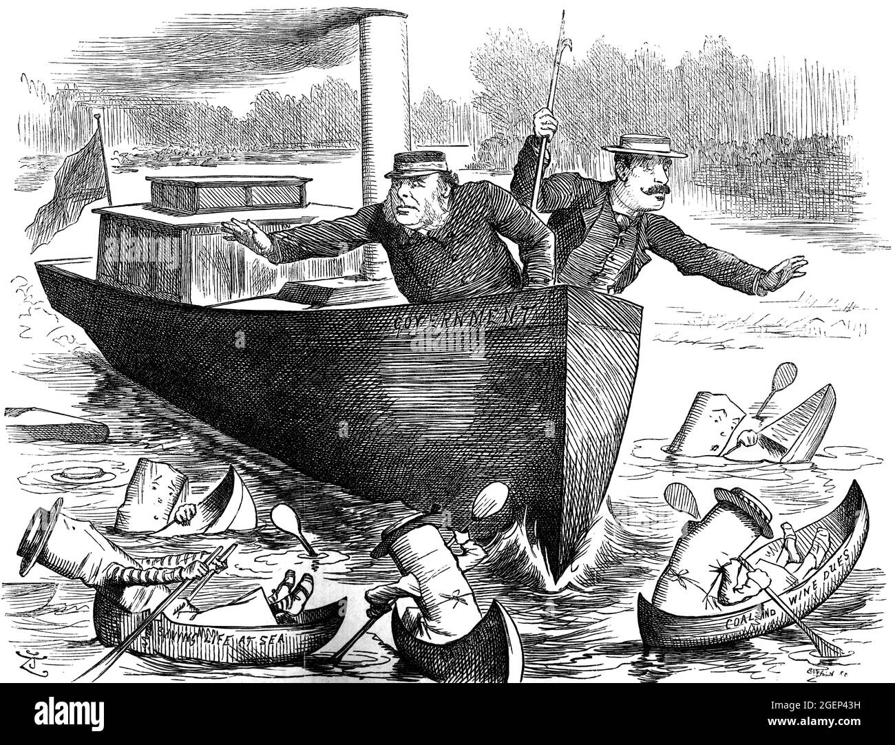 Punch cartoon 19th Century Stock Photo - Alamy