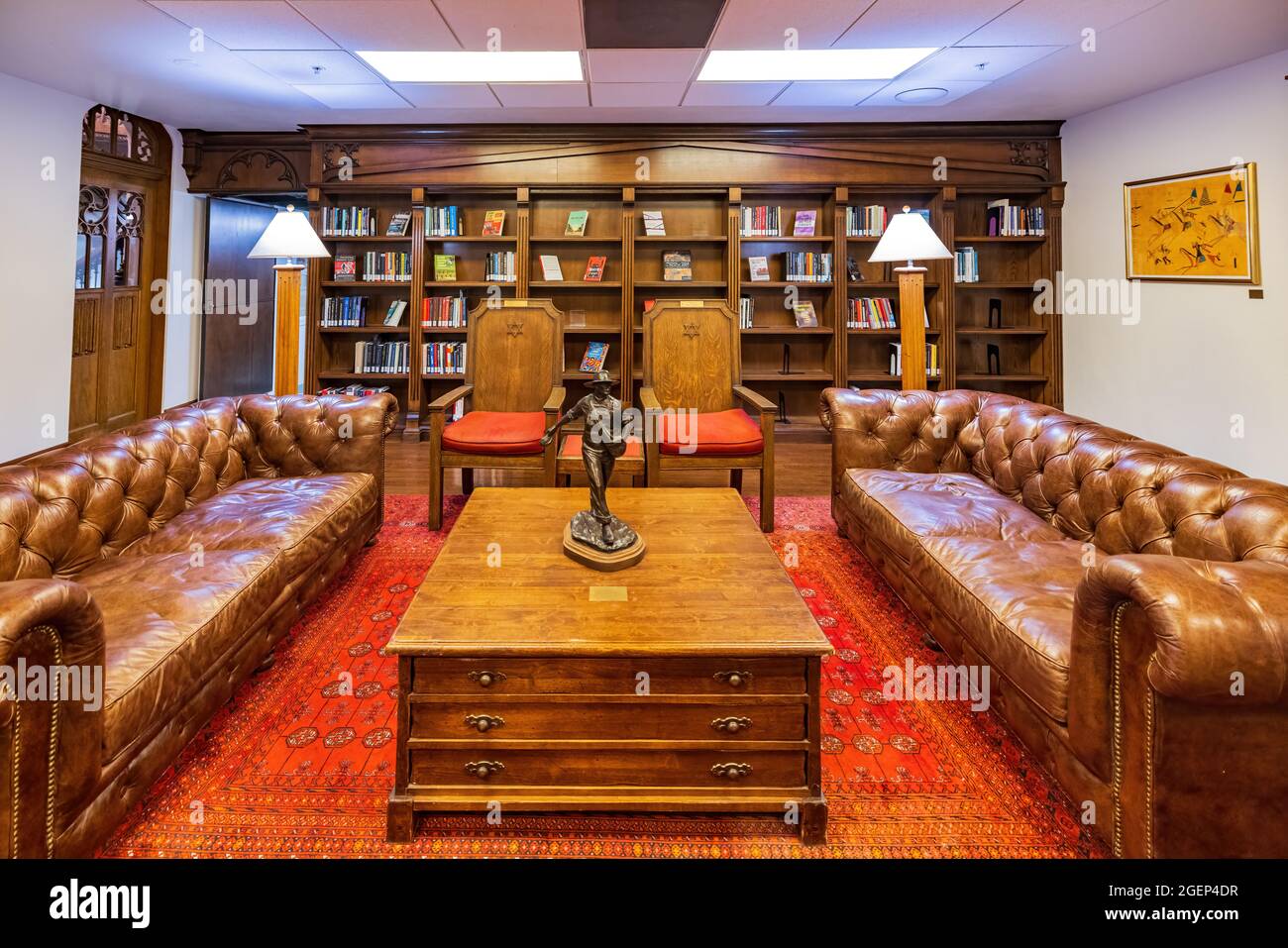 Oklahoma, AUG 10, 2021 - Interior view of the Bizzell Memorial Library ...