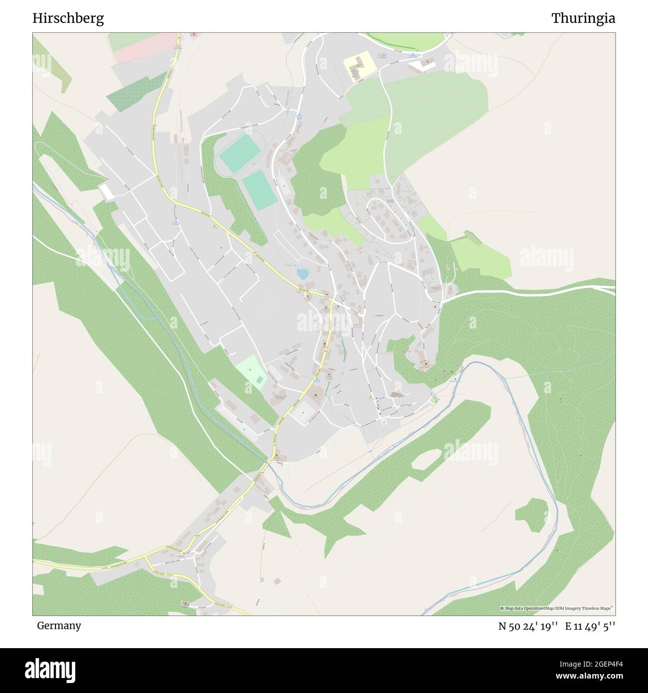 Hirschberg, Germany, Thuringia, N 50 24' 19'', E 11 49' 5'', map ...