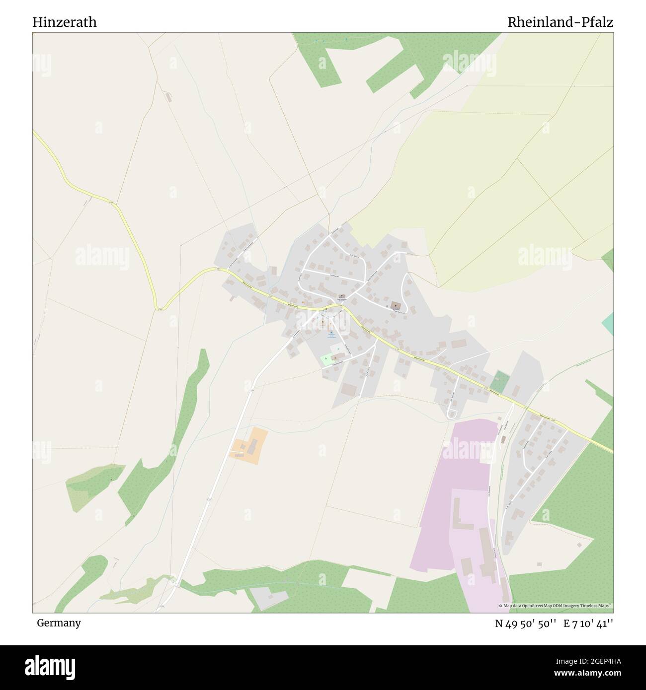 Hinzerath, Germany, Rheinland-Pfalz, N 49 50' 50'', E 7 10' 41'', map ...