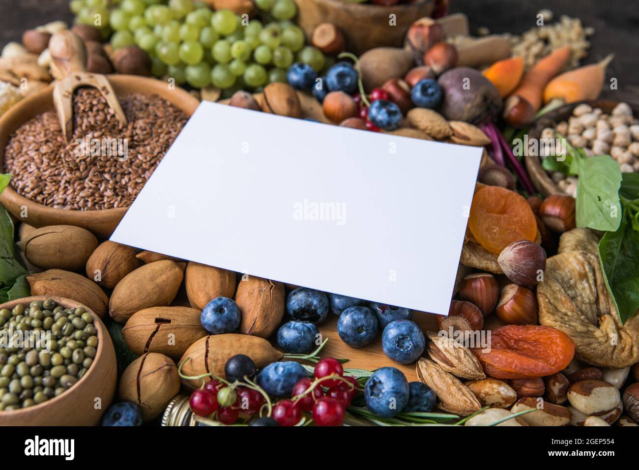 Panoramic food background with assortment of fresh organic fruits and ...