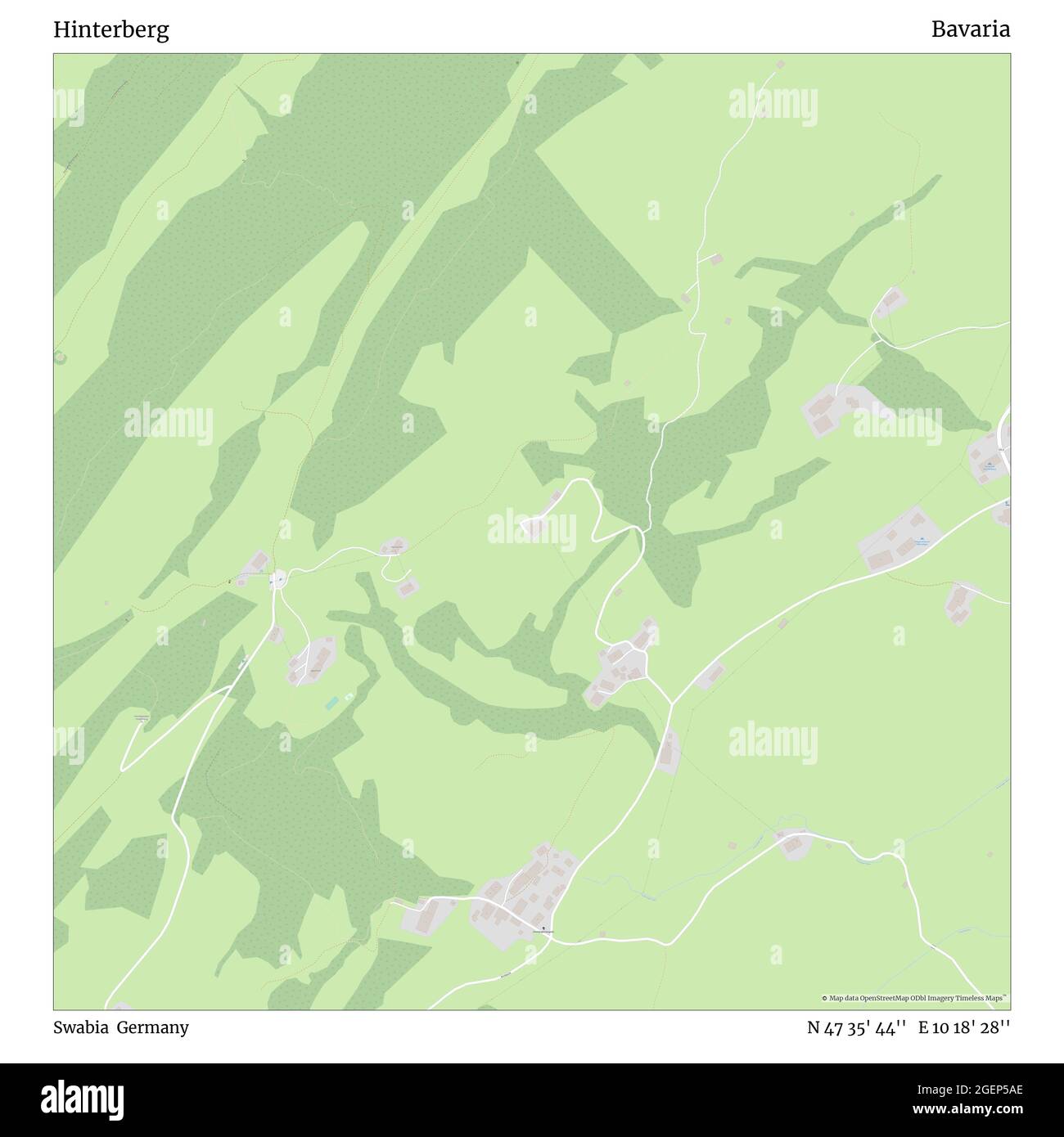 Hinterberg, Swabia, Germany, Bavaria, N 47 35' 44'', E 10 18' 28'', map ...