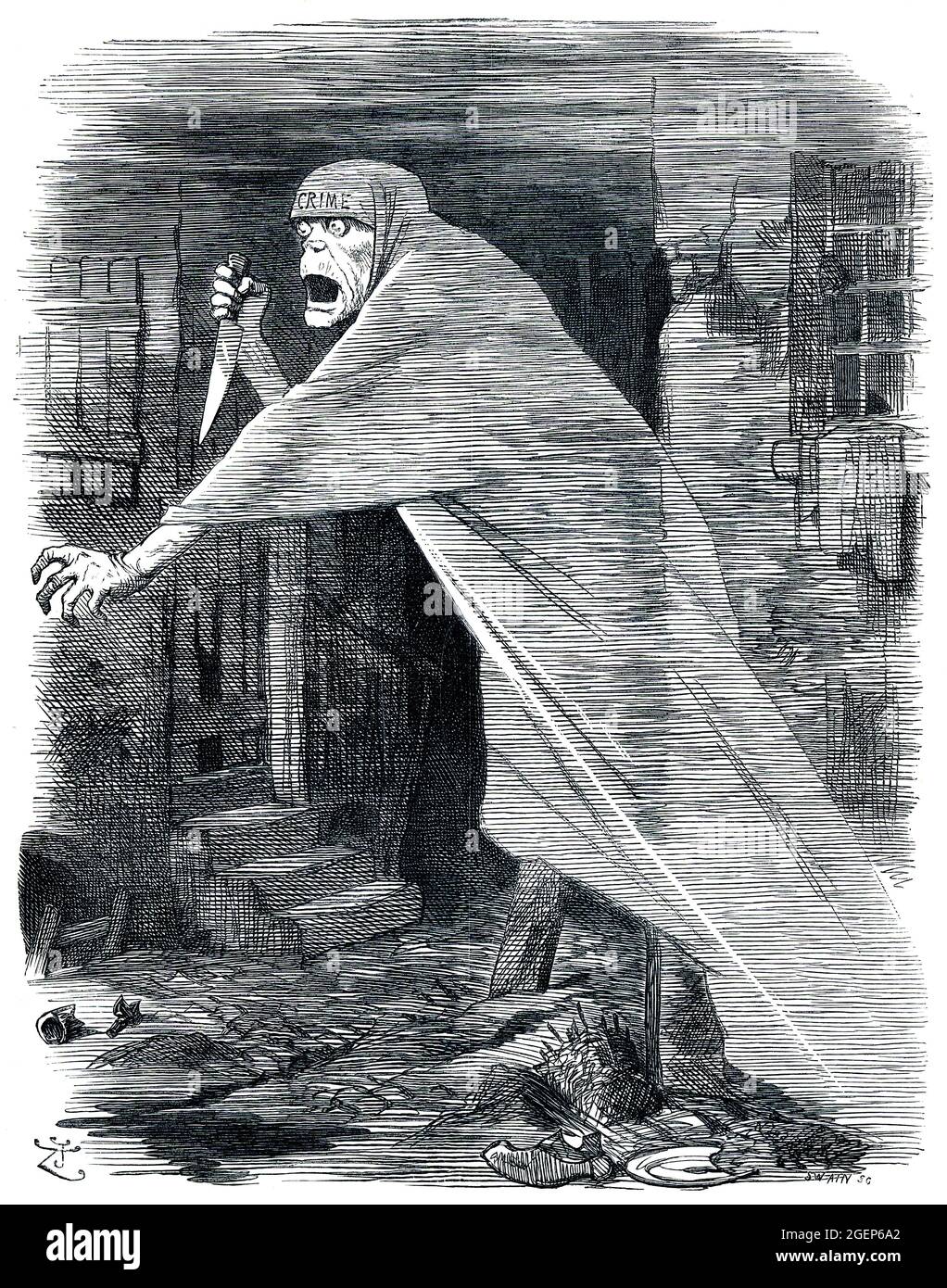 JAck the Ripper Punch 1888 Cartoon Illustration Stock Photo - Alamy