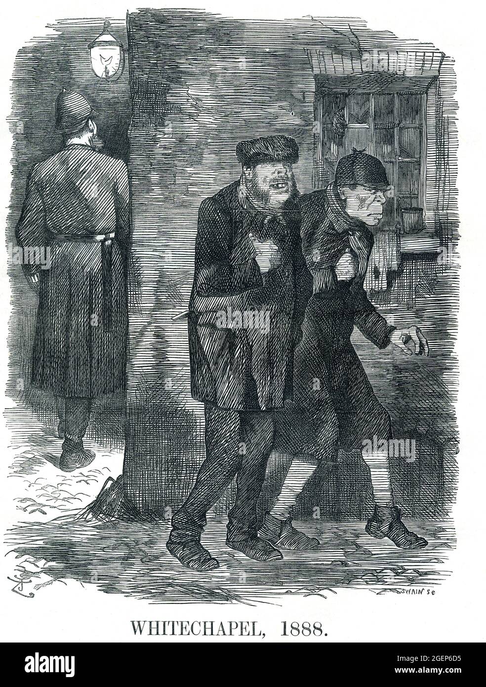 Whitechapel Police Jack The Ripper Punch 1888 Cartoon Illustration ...