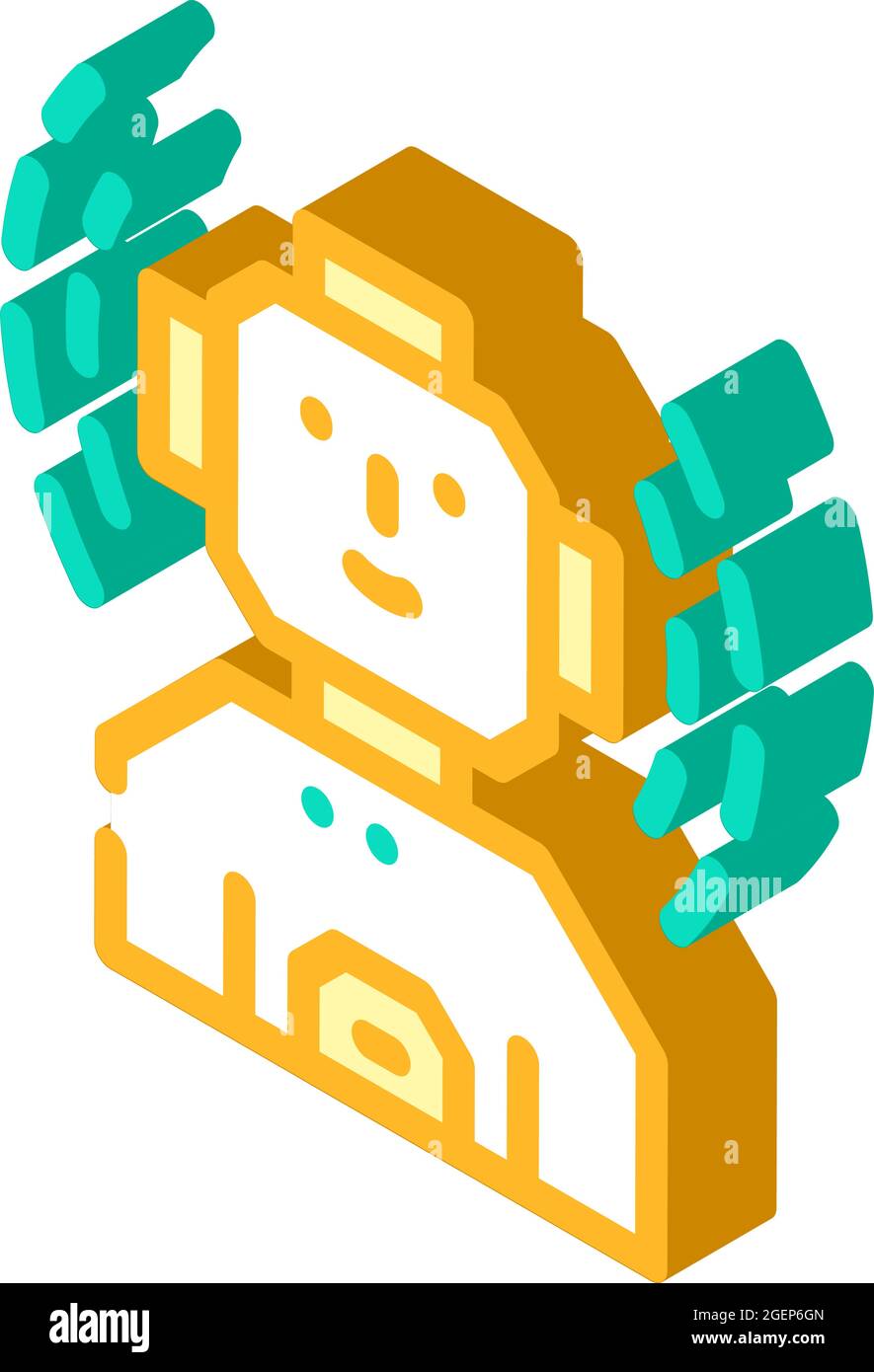 robot fantasy character isometric icon vector illustration Stock Vector ...
