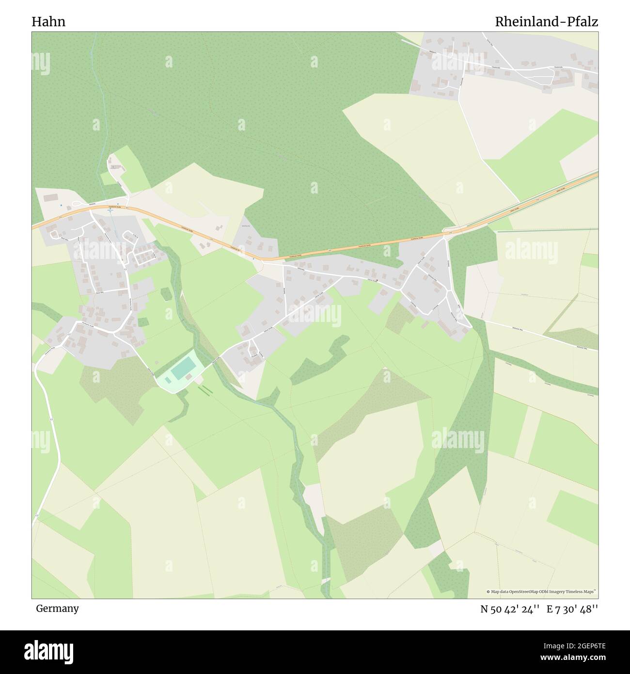 Hahn, Germany, Rheinland-Pfalz, N 50 42' 24'', E 7 30' 48'', map ...