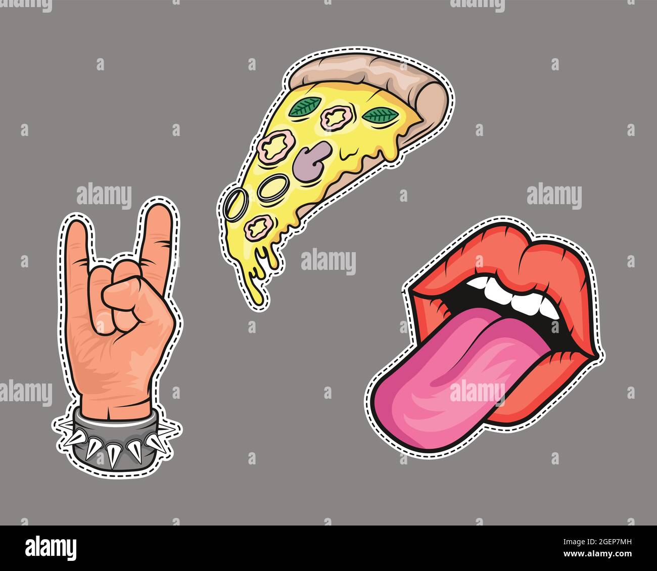 Rock patches Stock Vector Images - Alamy