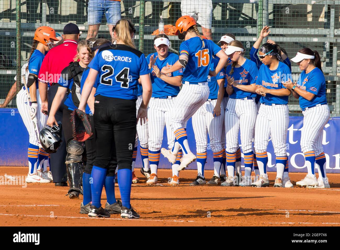 Overs of OOSTING Dinet player of the team Olympia Haarlem from Holland ...
