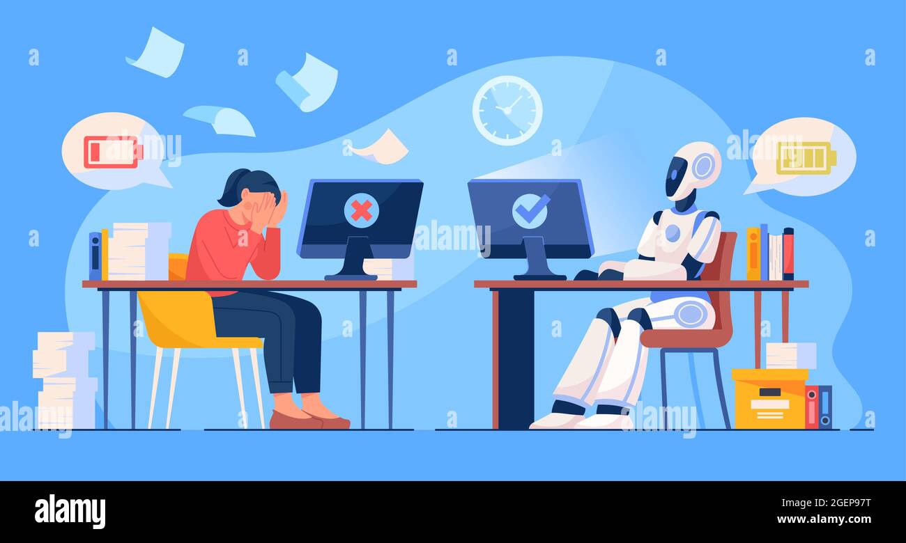 AI vs human mind concept Stock Vector Image & Art - Alamy