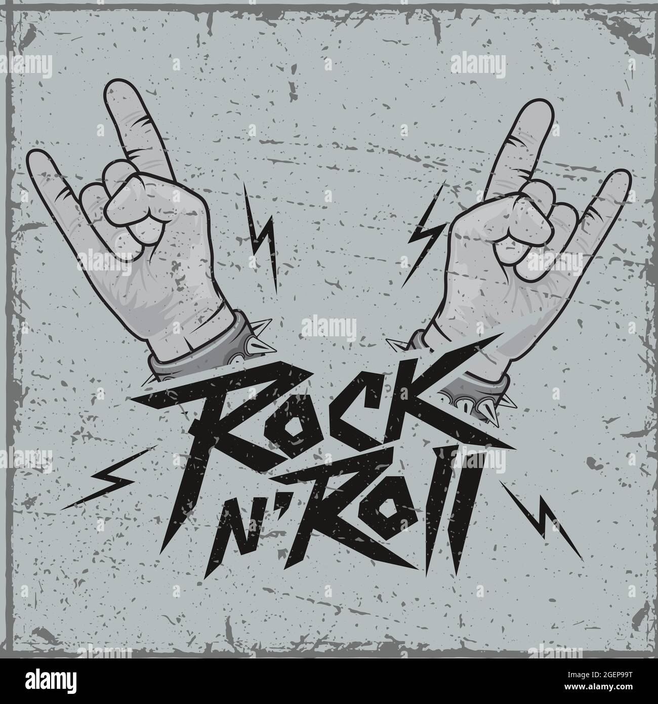 rock and roll hands patch poster Stock Vector Image & Art - Alamy