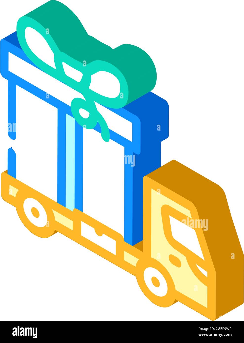 3d truck gift box delivery Stock Vector Images - Alamy