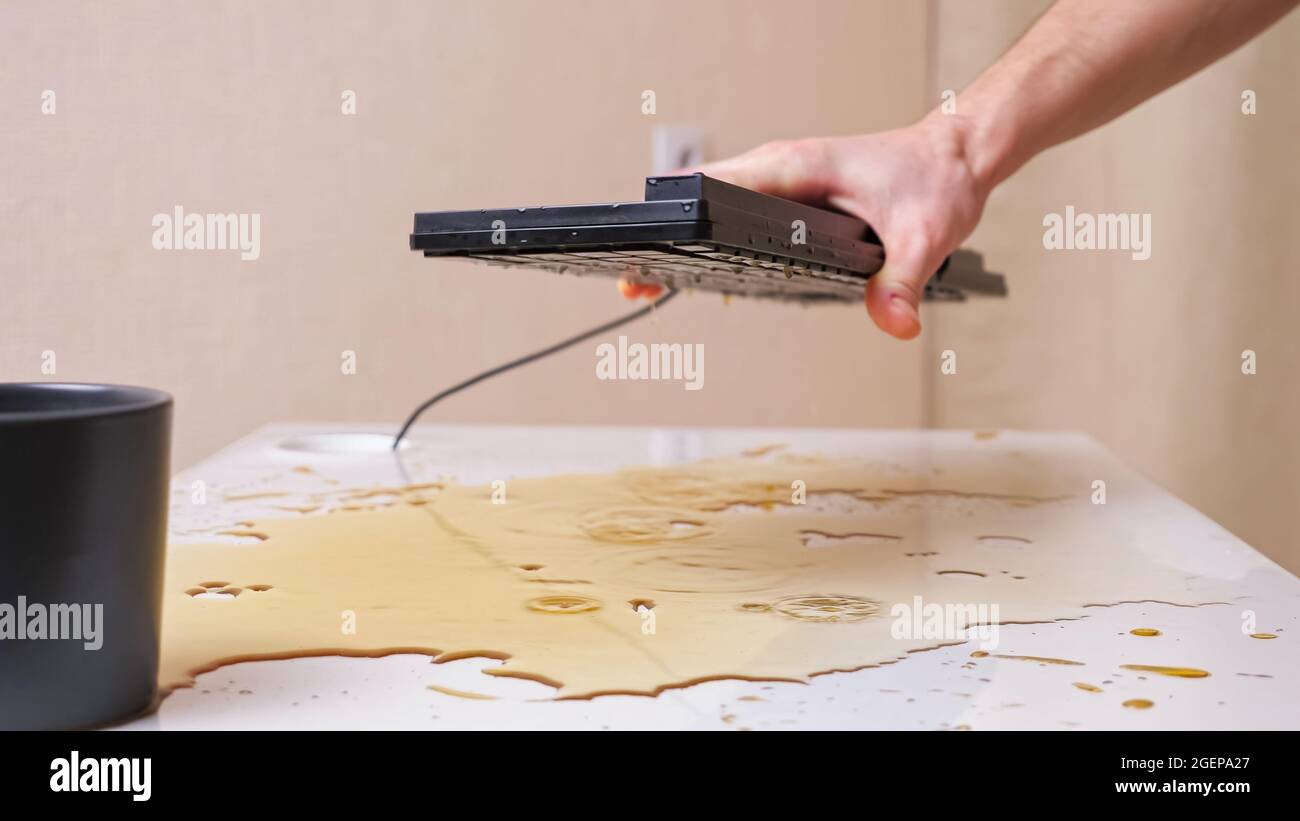 Overturned cup spilled coffee hi-res stock photography and images - Alamy