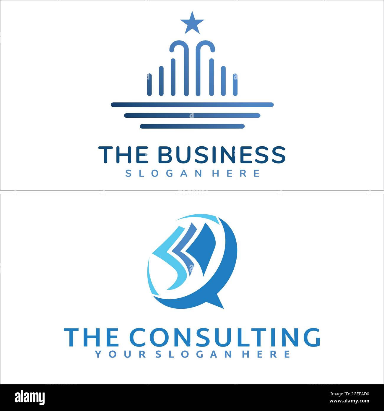 Business consulting with bubble chat and bar chart line vector logo ...