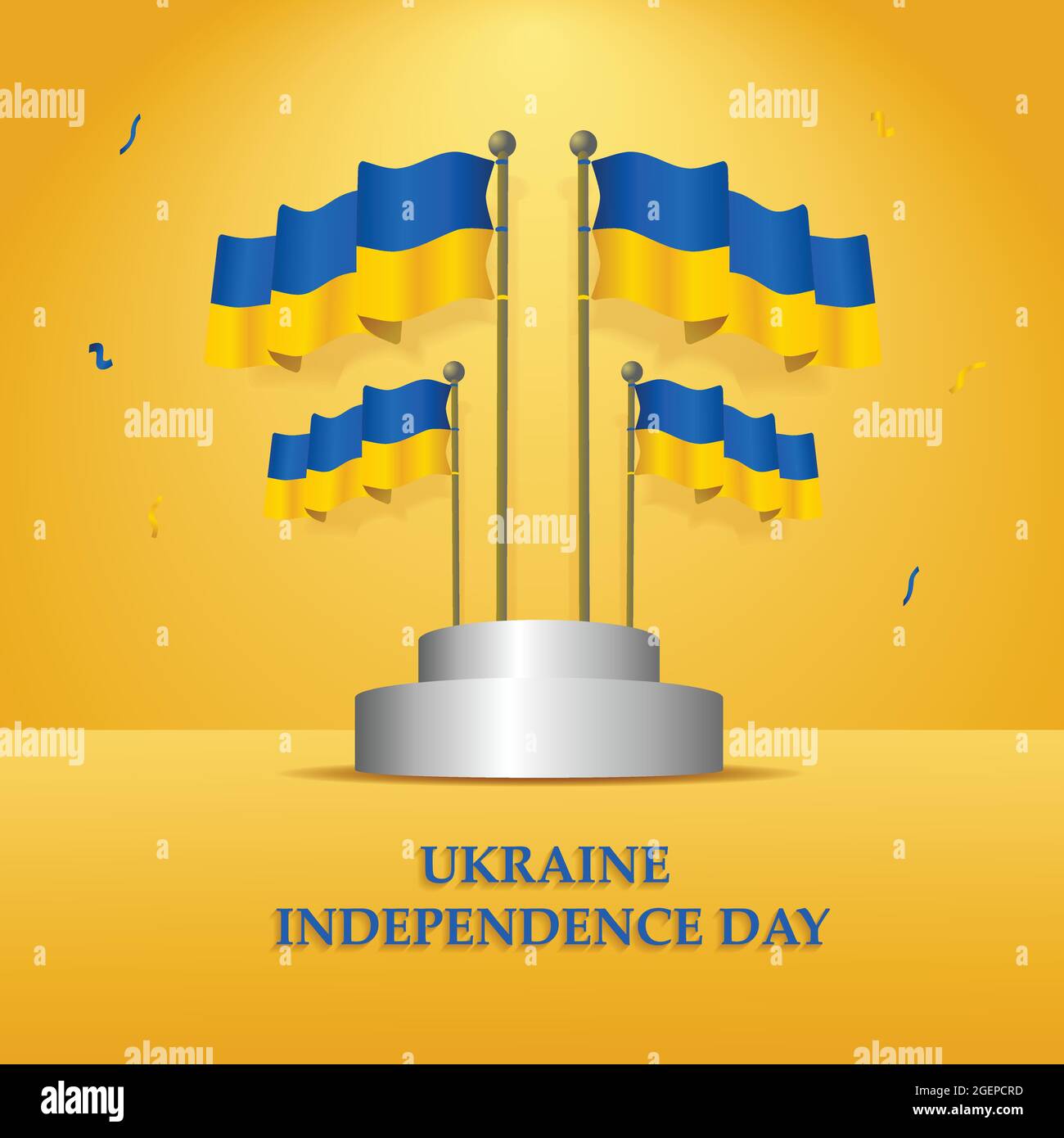 ukraine independence day vector illustration to commemorate the most ...
