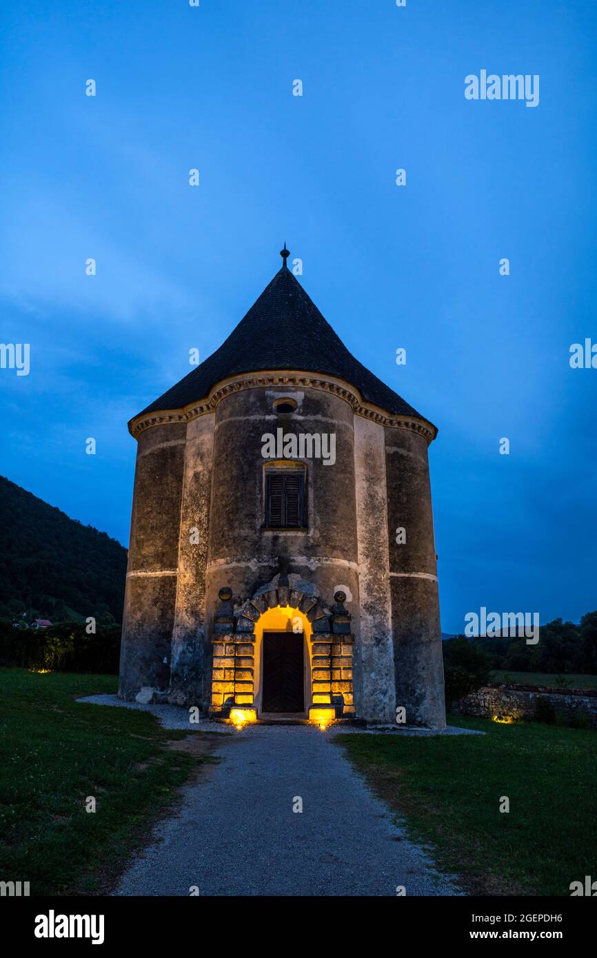 Hudicev Turn or Devils Tower Medieval Watchtower in Soteska, Slovenia ...