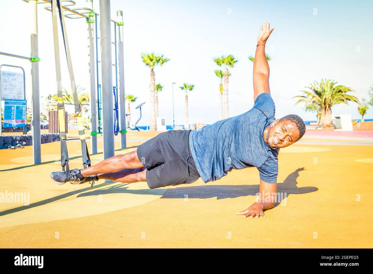 Gym instructor man black american hi-res stock photography and images ...