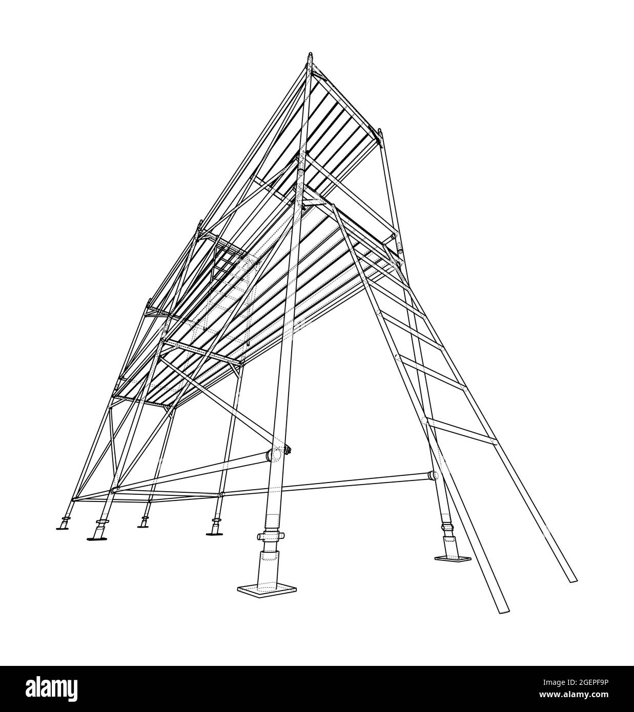 Prefabricated scaffolding. Vector Stock Vector Image & Art - Alamy
