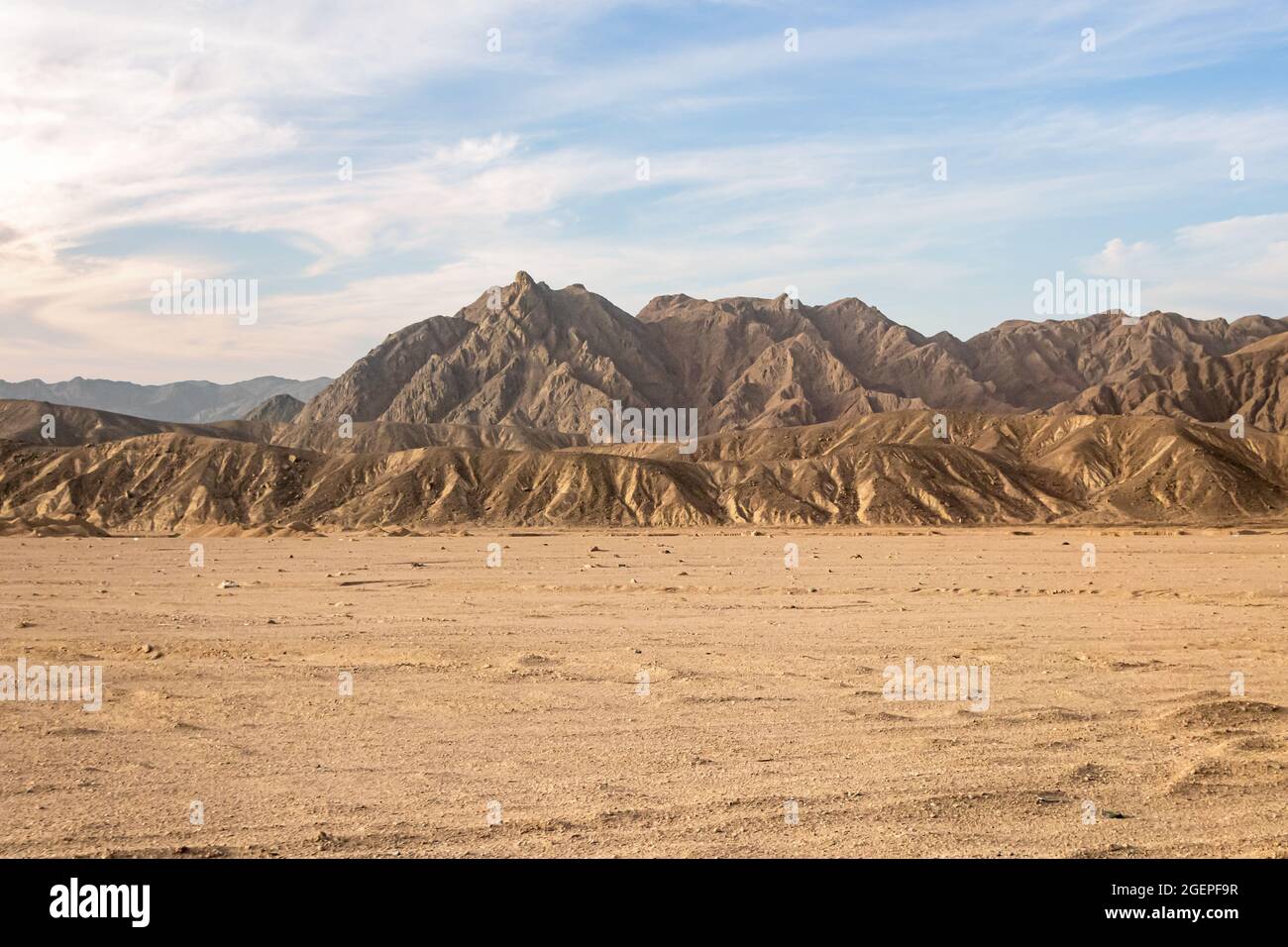 Hot desert with mountains with dramatic sky in Egypt, Africa Stock ...