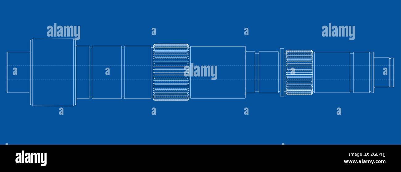 Shaft with gear wheel. Vector Stock Vector Image & Art - Alamy