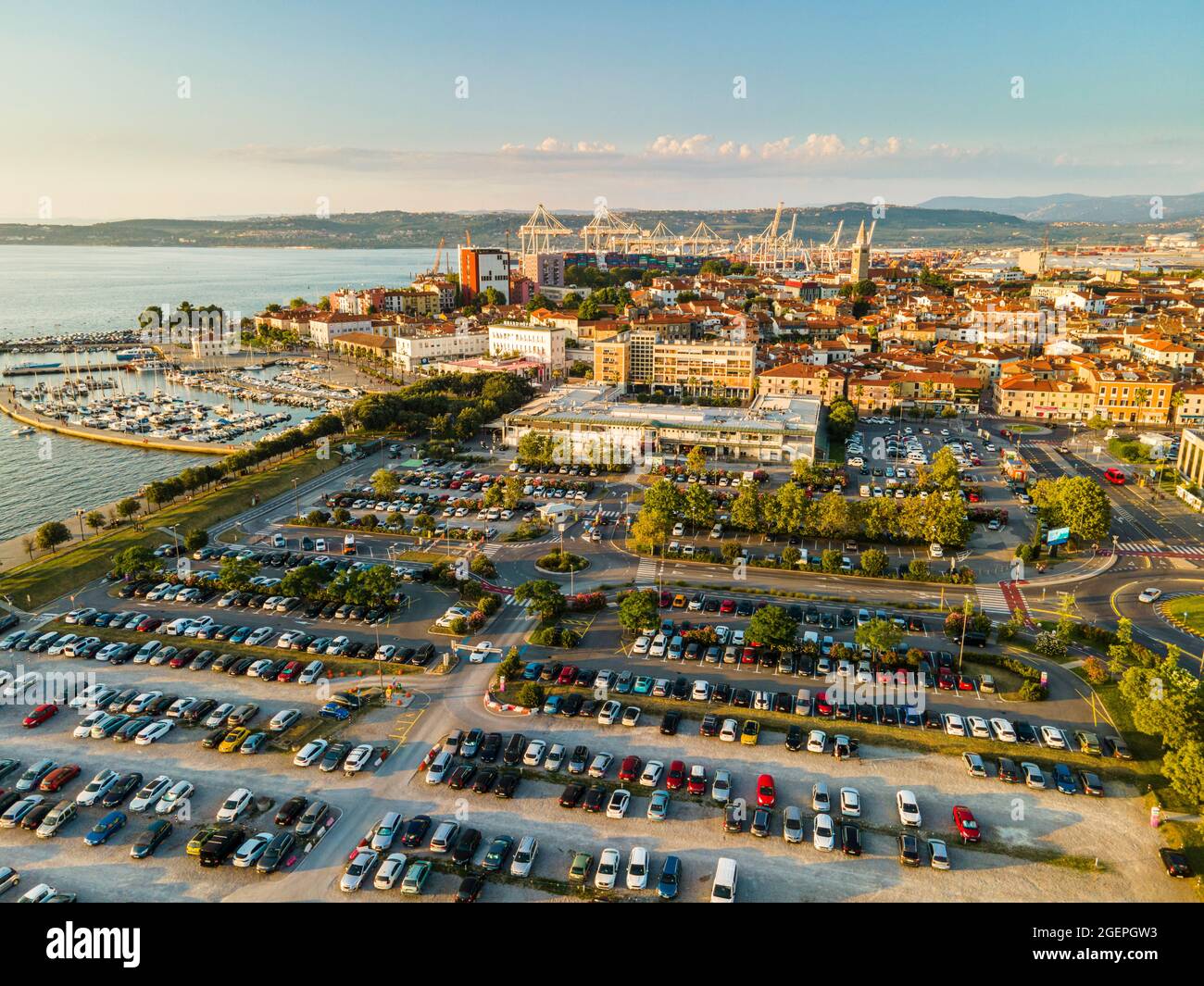 Aerial View of Koper with Port in Slovenia Stock Photo - Alamy