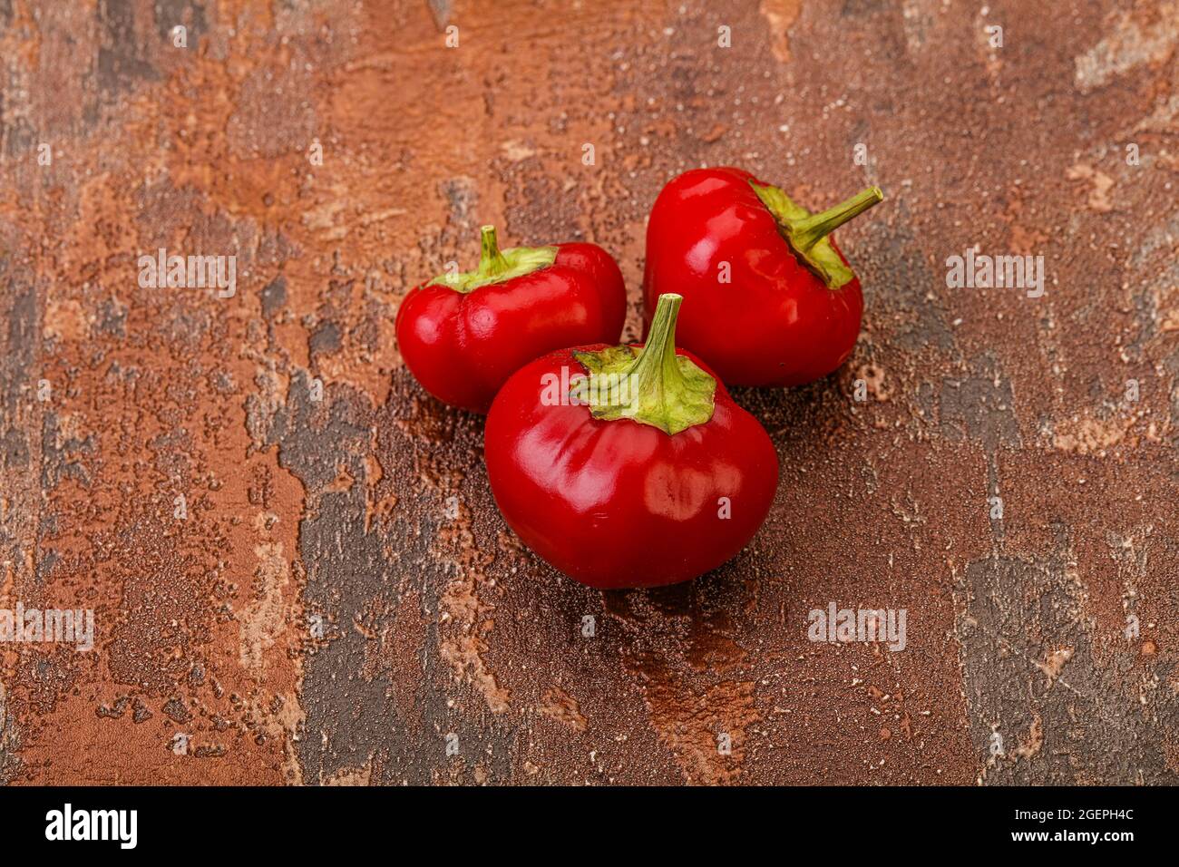 Red hot and spicy cherry pepper Stock Photo - Alamy
