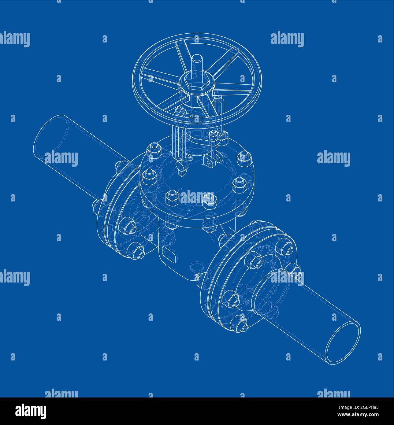 Industrial valve. Vector rendering of 3d Stock Vector Image & Art - Alamy