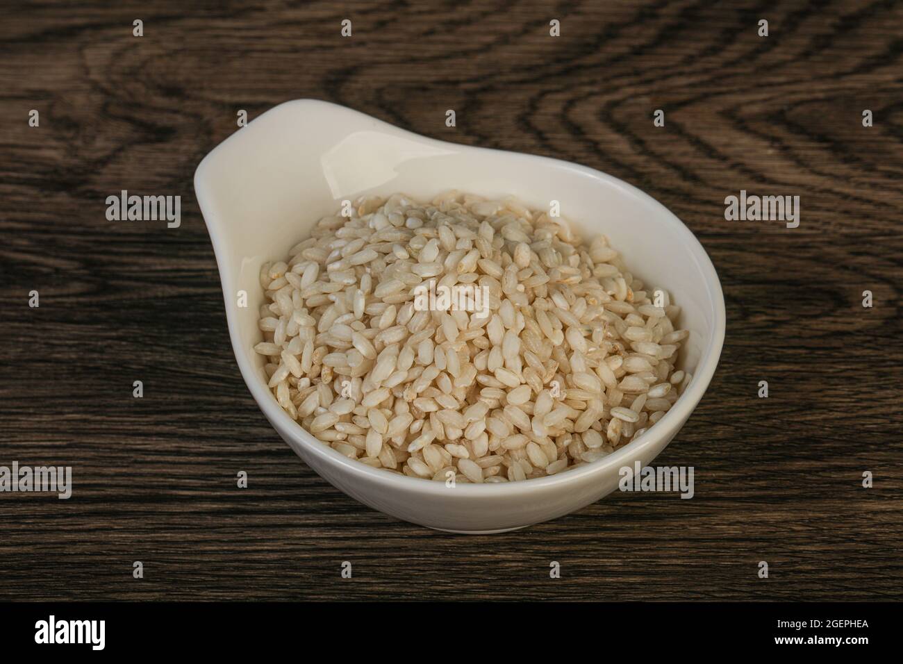 Raw Italian arborio rice for Risotto Stock Photo - Alamy