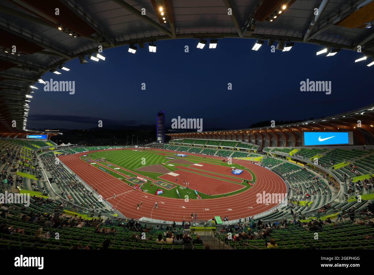 A general overall view of Hayward Field during the 46th Prefontaine ...