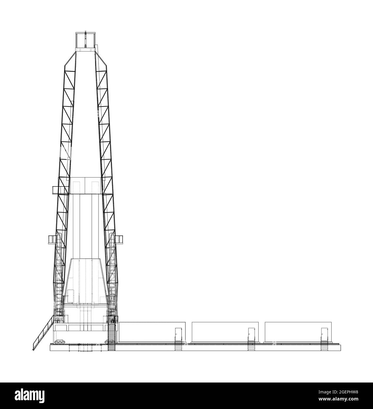 Oil rig. Orthography vector Stock Vector Image & Art - Alamy