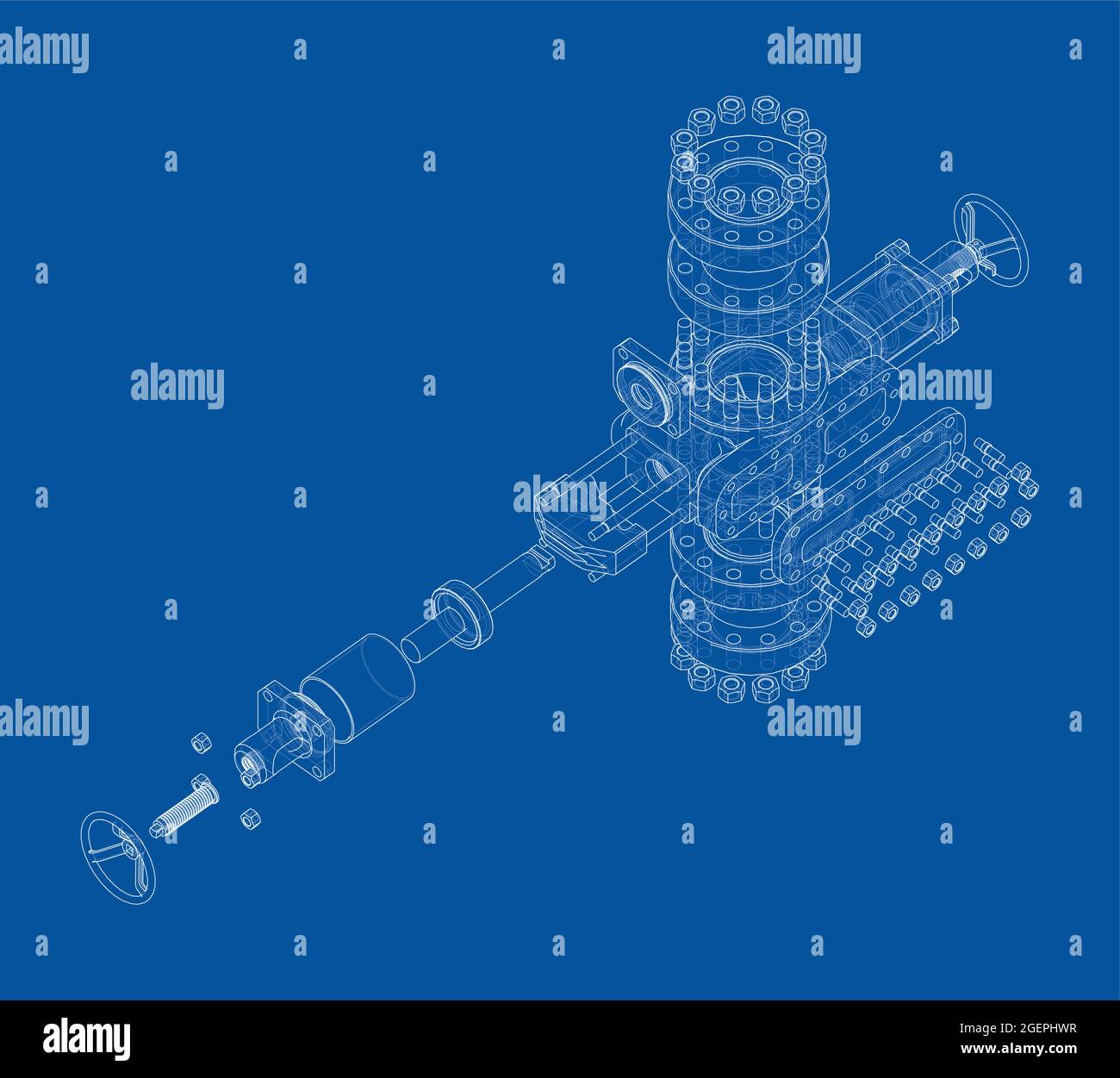 Blowout preventer. Vector rendering of 3d Stock Vector Image & Art - Alamy