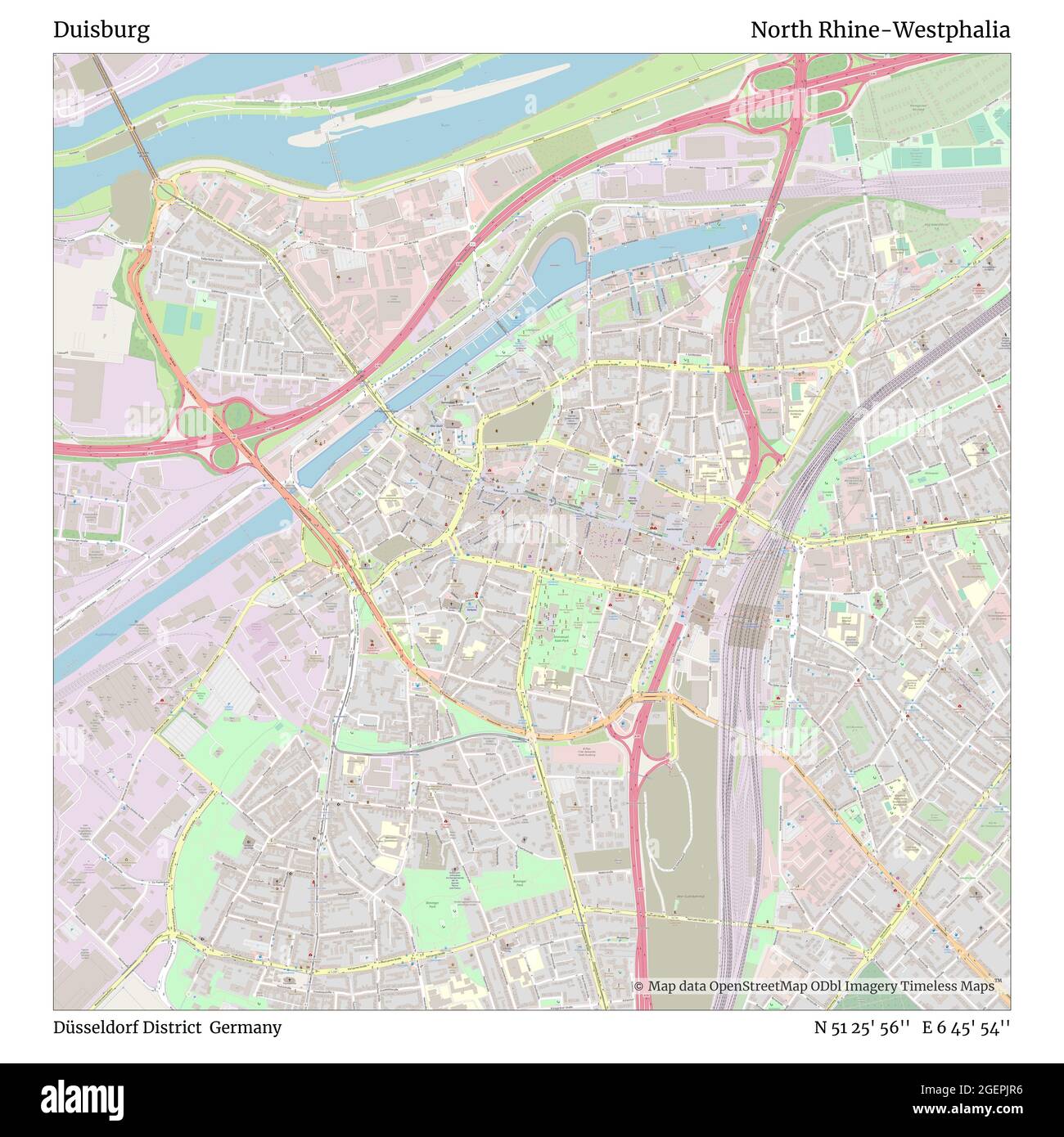 Map of duisburg Cut Out Stock Images & Pictures - Alamy